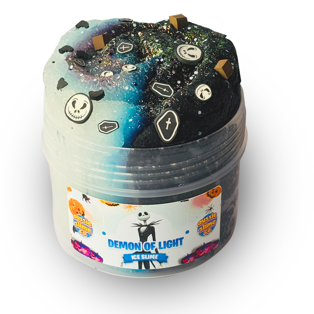 Shop Demon of Lights Black & White Ice Slime | Aussie Slime Co