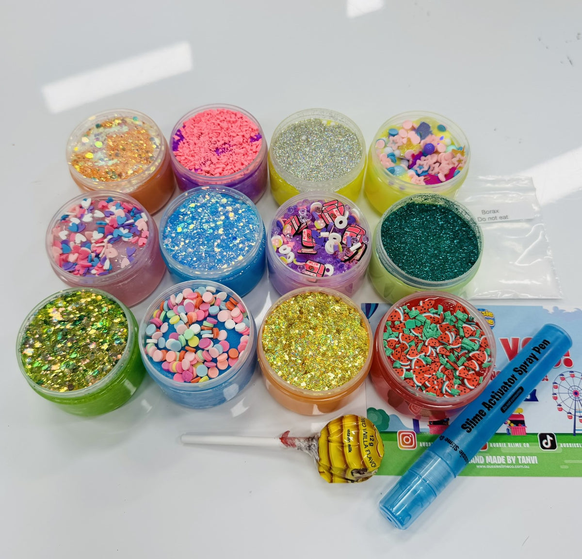 Slime Sampler Set: 12 Unique Slimes (1.5oz Each)